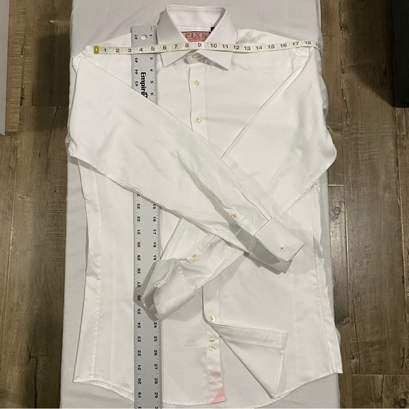 Thomas Pink | Shirts | Thomas Pink Mens White Royal Oxford Dress Shirt French Cuffs 4537cm ...